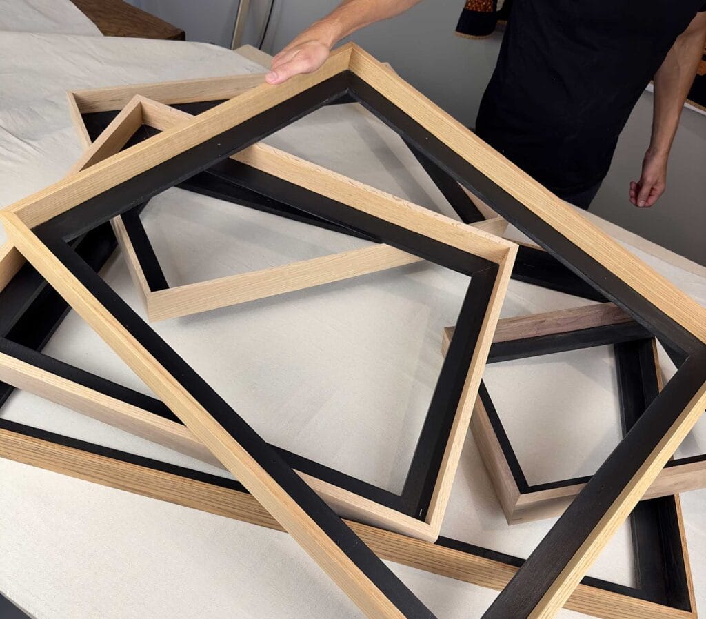 Red Oak Floating Frame - Oakside Customs